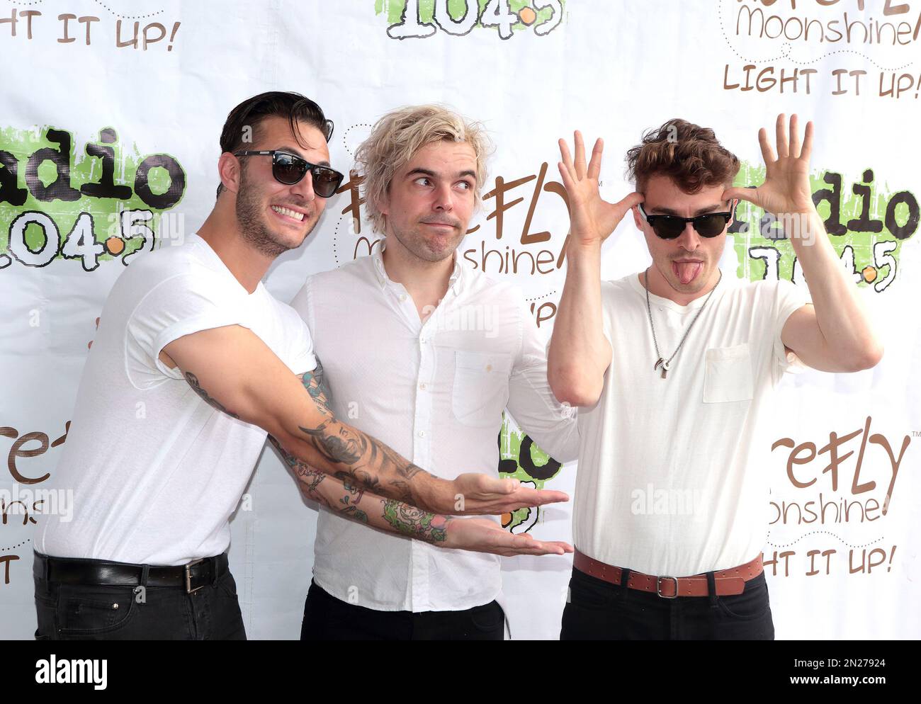 Louis Vecchio, from left, Søren Hansen and David Boyd of the band New ...
