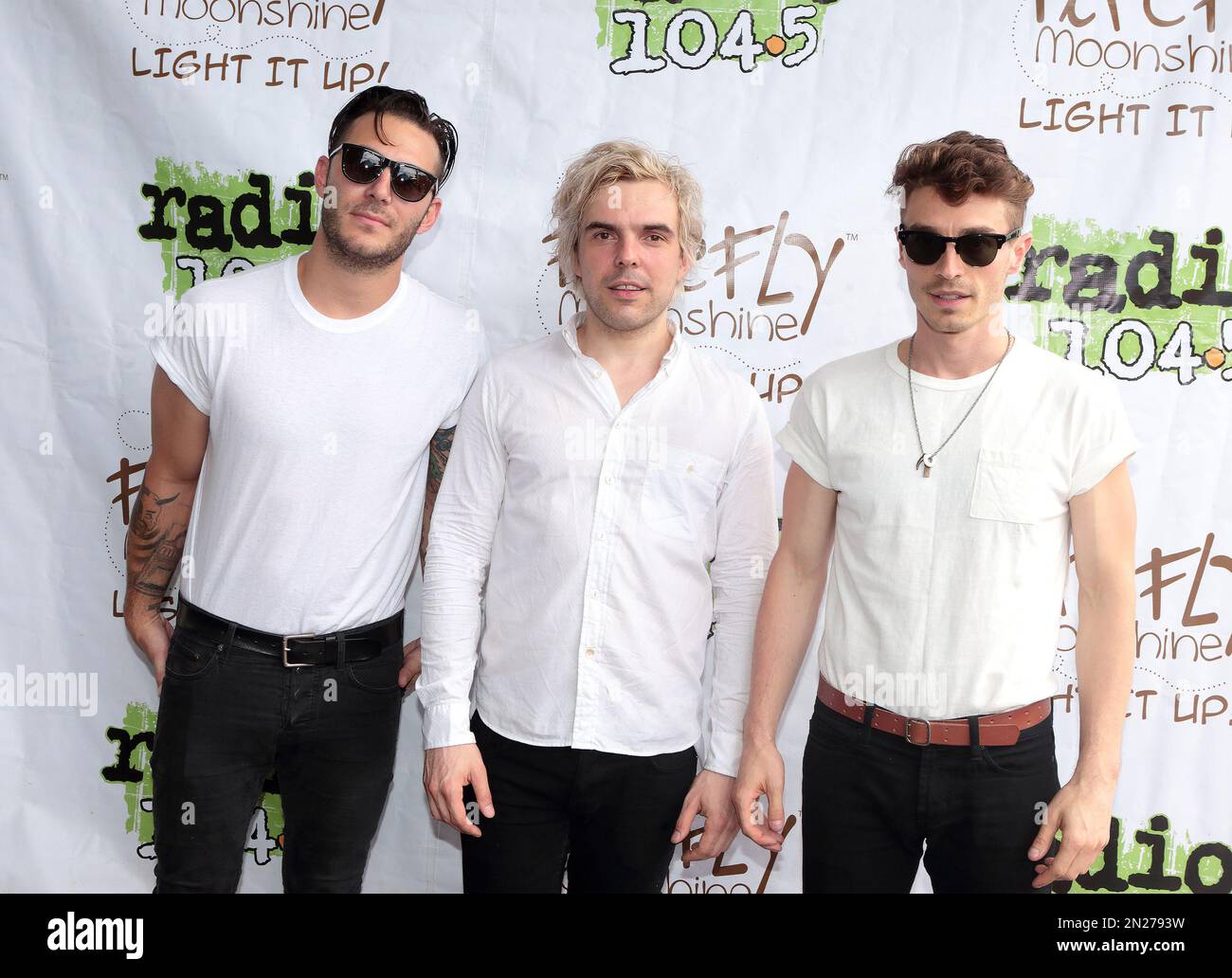 Louis Vecchio, from left, Søren Hansen and David Boyd of the band New ...