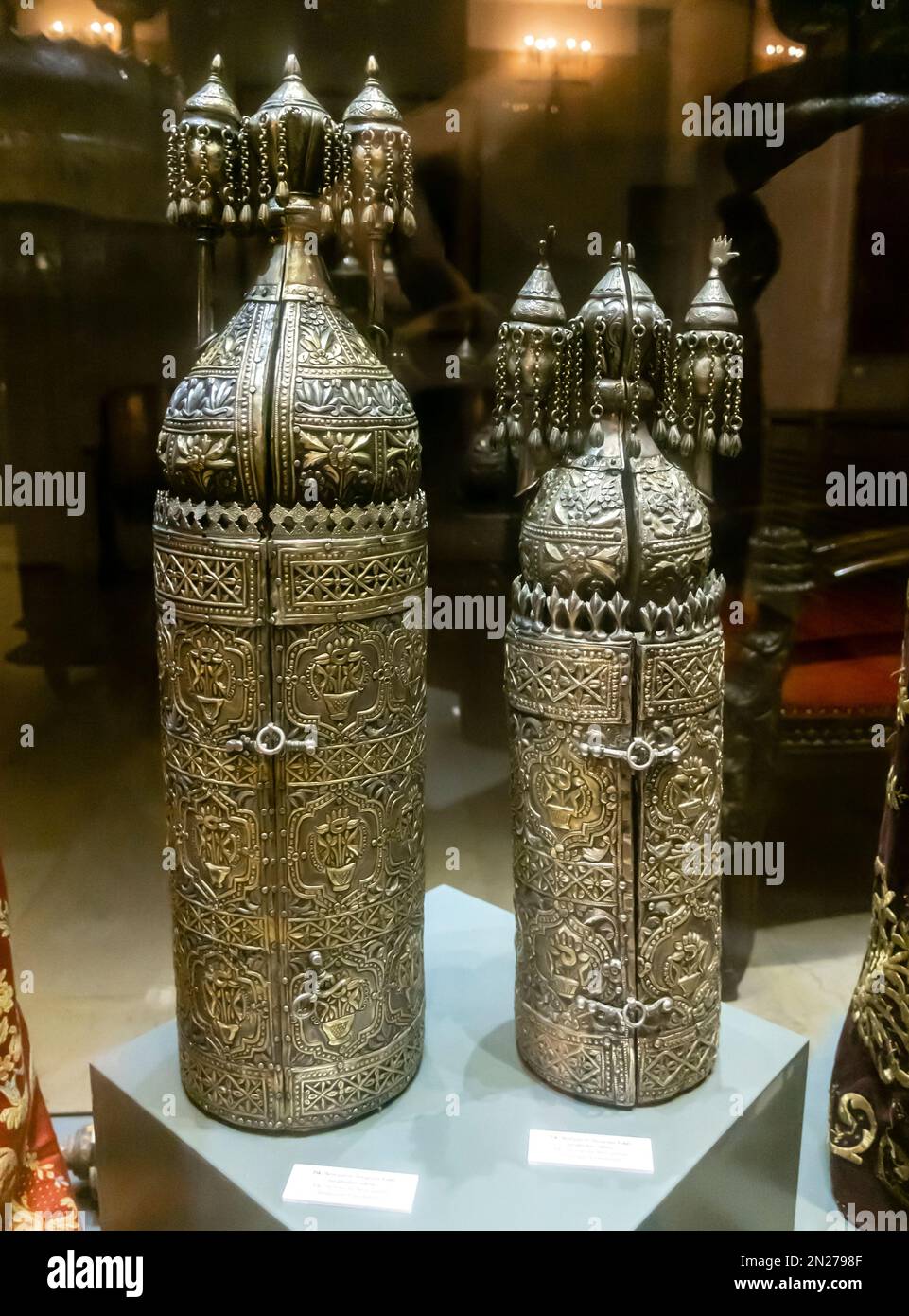 Tiks on display Museum of Turkish Jews. Istanbul Turkey. When enclosed ...