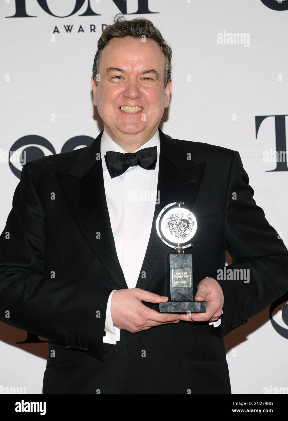 Richard McCabe poses in the press room the award for best performance ...