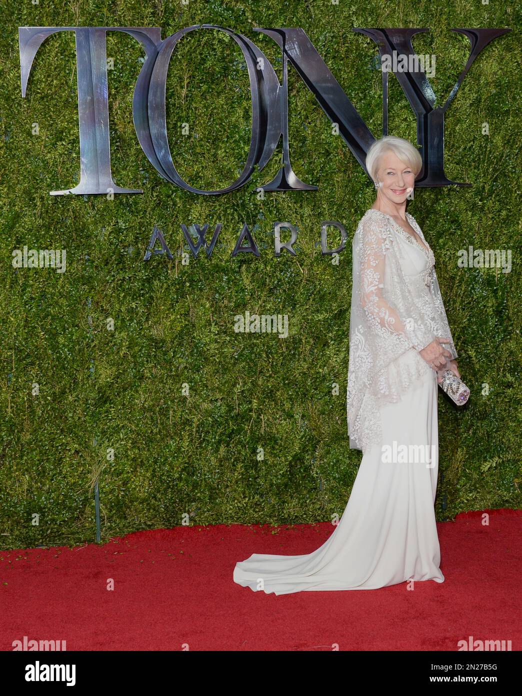 Helen Mirren arrives at the 69th annual Tony Awards at Radio City Music ...