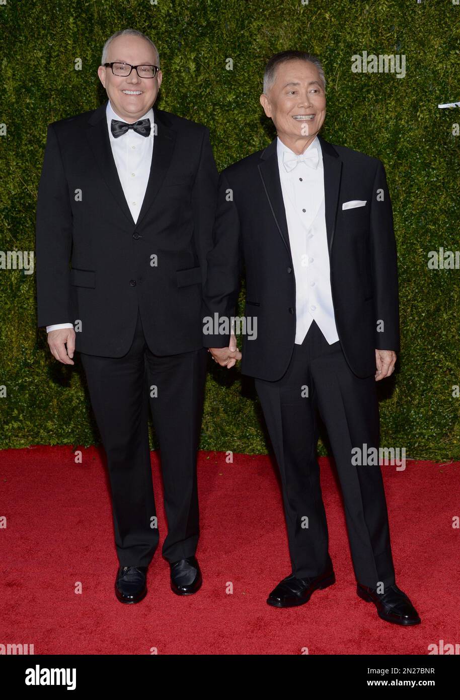George Takei, right, and Brad Altman arrive at the 69th annual Tony ...