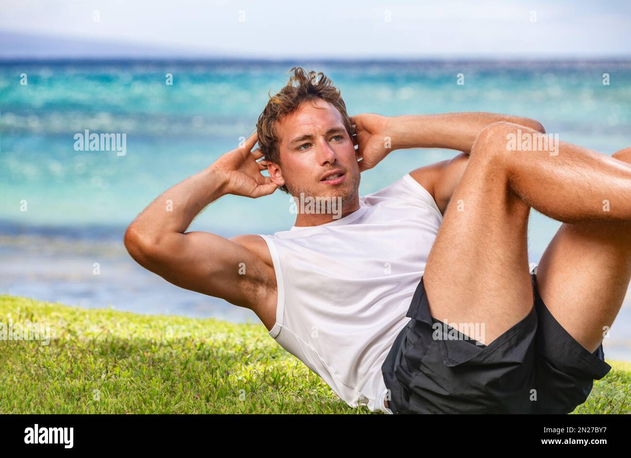 Fat guy beach hi-res stock photography and images - Alamy
