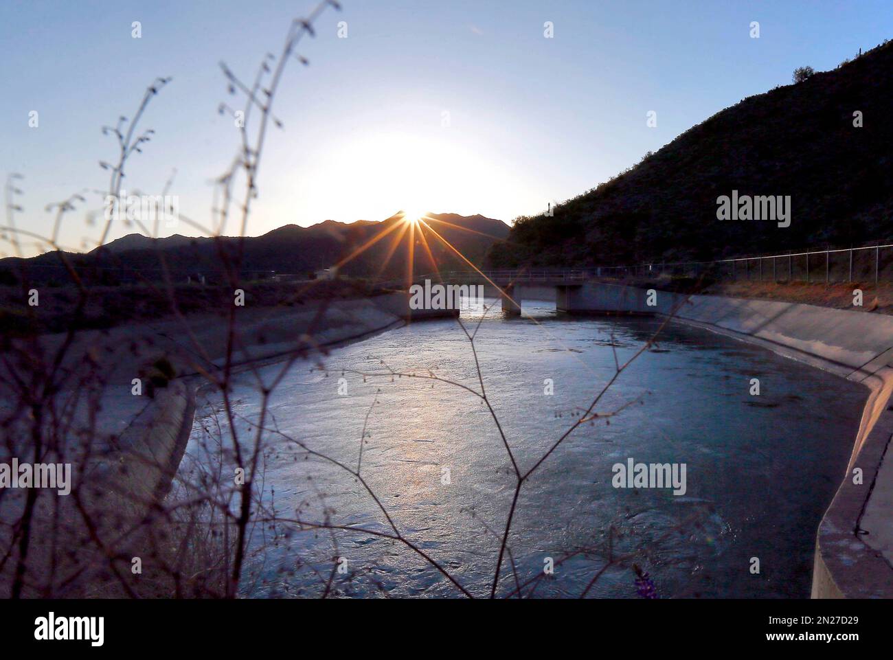 The Central Arizona Project siphon outlet, which pulls fresh water ...