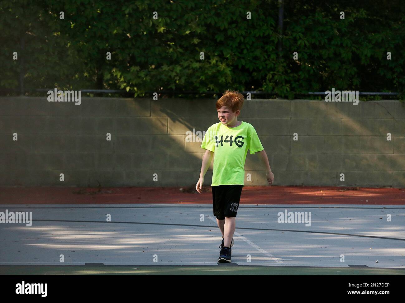 In this Friday, June 5, 2015 photo, Gabe Griffin, a 10-year-old with ...