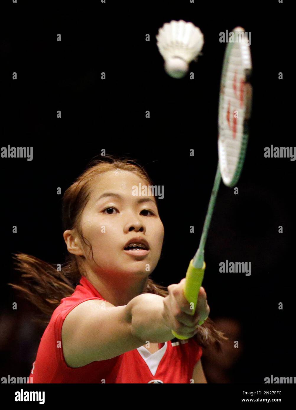 Ratchanok Intanon of Thailand competes against Yui Hashimoto of Japan ...