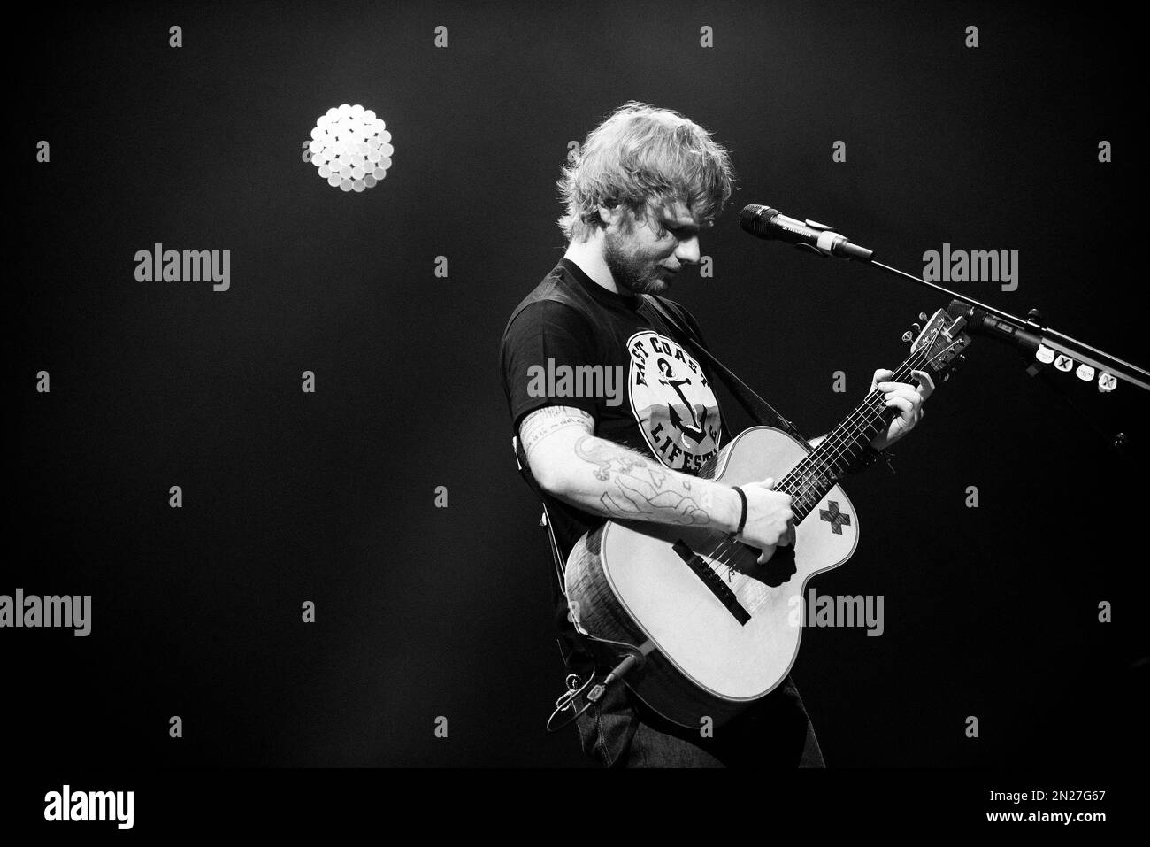 Ed Sheeran performs on stage on Saturday, June 6, 2015, in Toronto ...