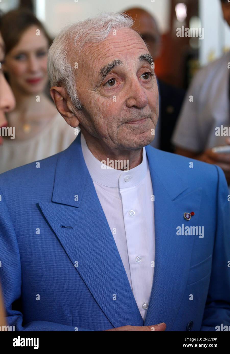 French and Armenian singer, songwriter and actor, Charles Aznavour ...