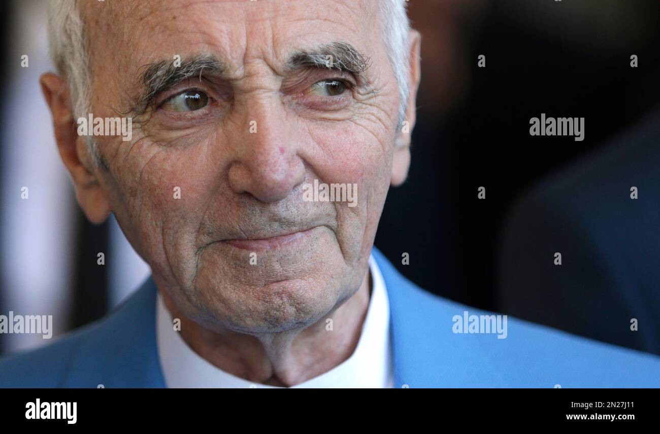 French and Armenian singer, songwriter and actor, Charles Aznavour ...