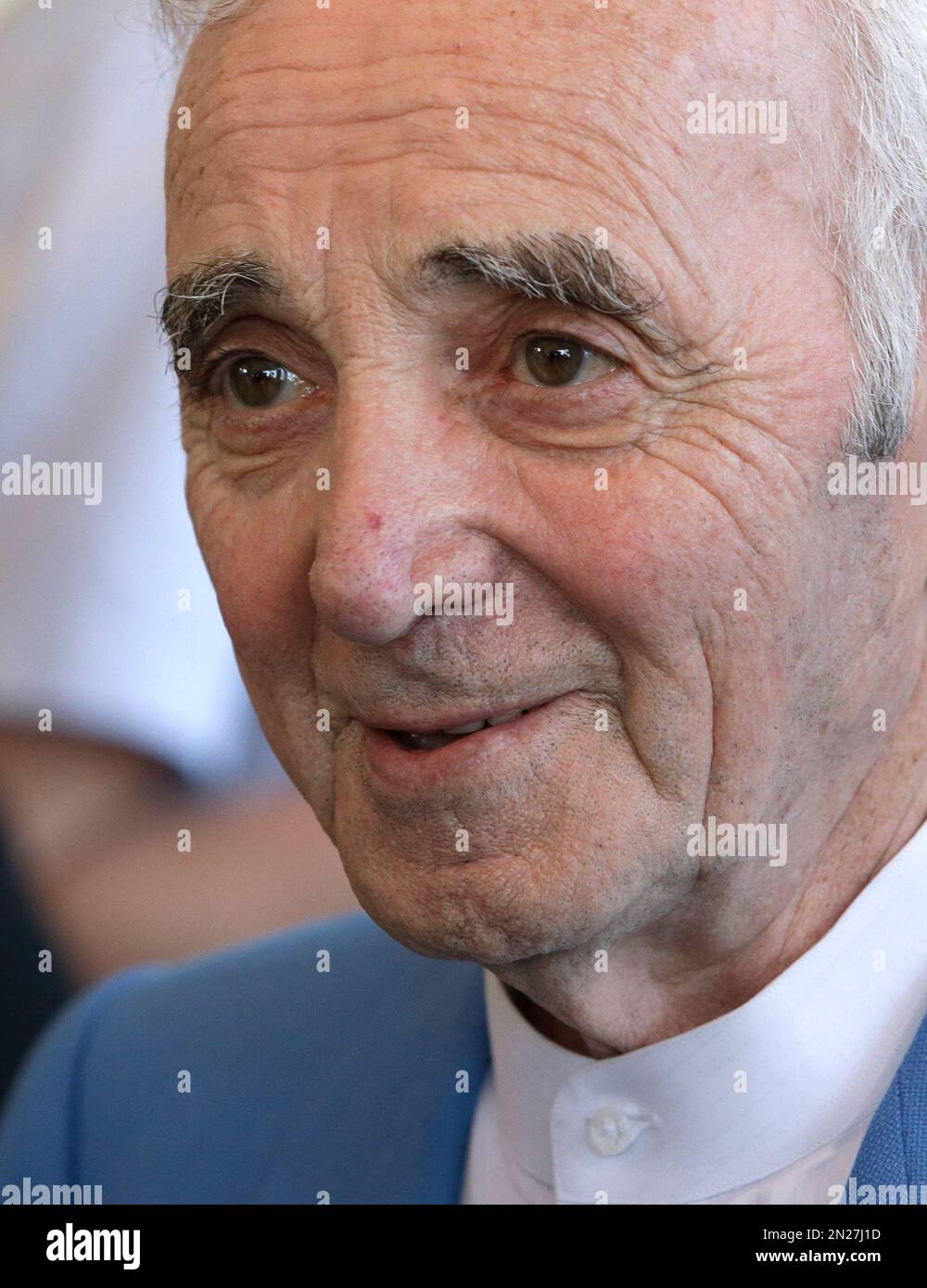 French and Armenian singer, songwriter and actor, Charles Aznavour ...