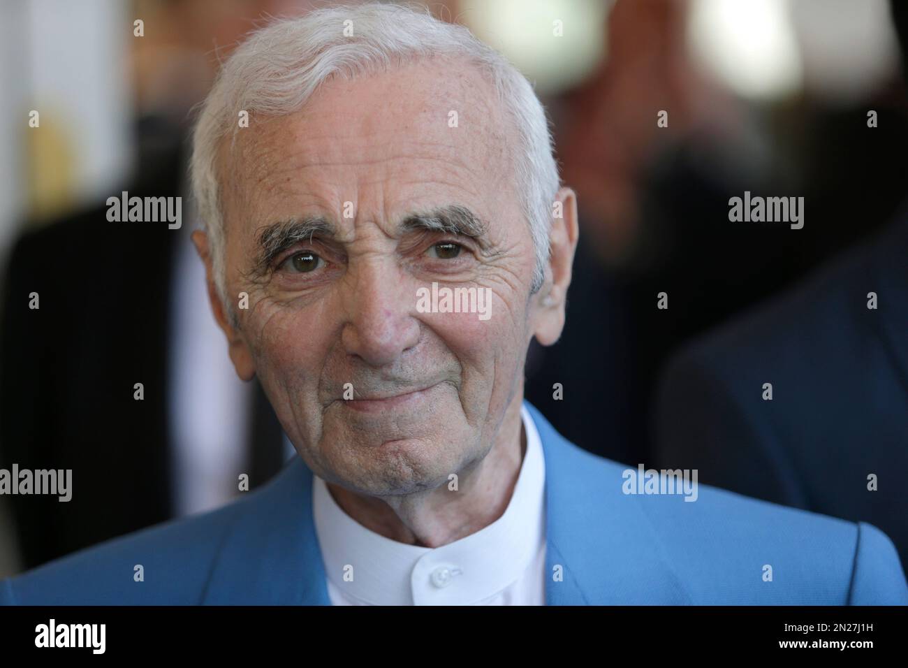 French and Armenian singer, songwriter and actor, Charles Aznavour ...