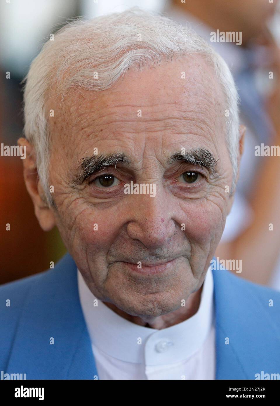 French and Armenian singer, songwriter and actor, Charles Aznavour ...