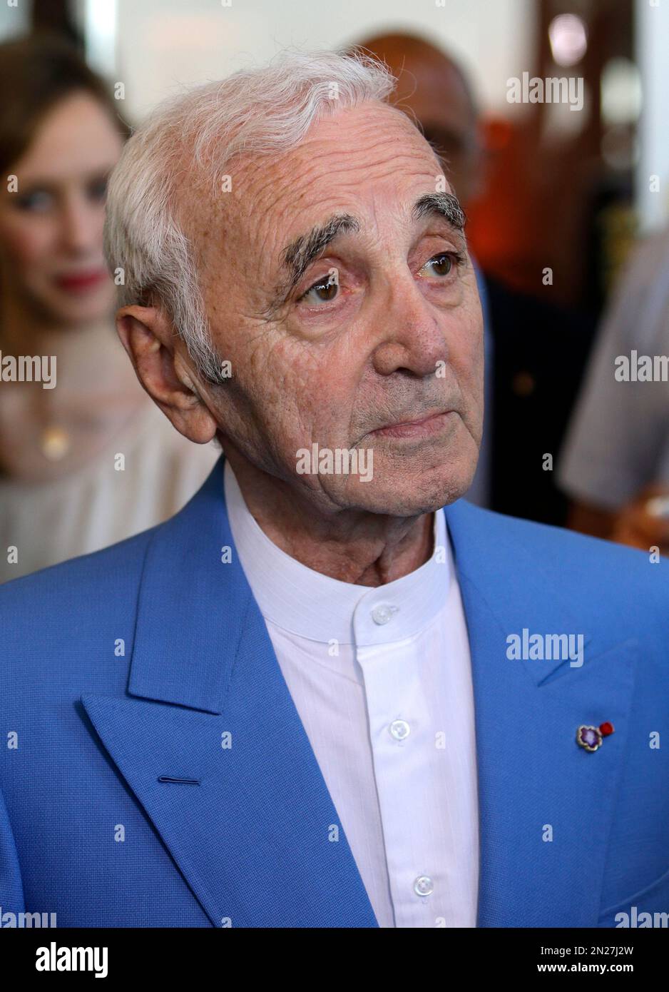 French and Armenian singer, songwriter and actor, Charles Aznavour ...