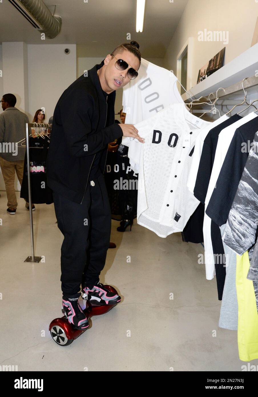 EXCLUSIVE - Quincy Brown seen at the DOPE Pop-up in LA w/ DOPE Clothing and BBC Ice Cream on ...