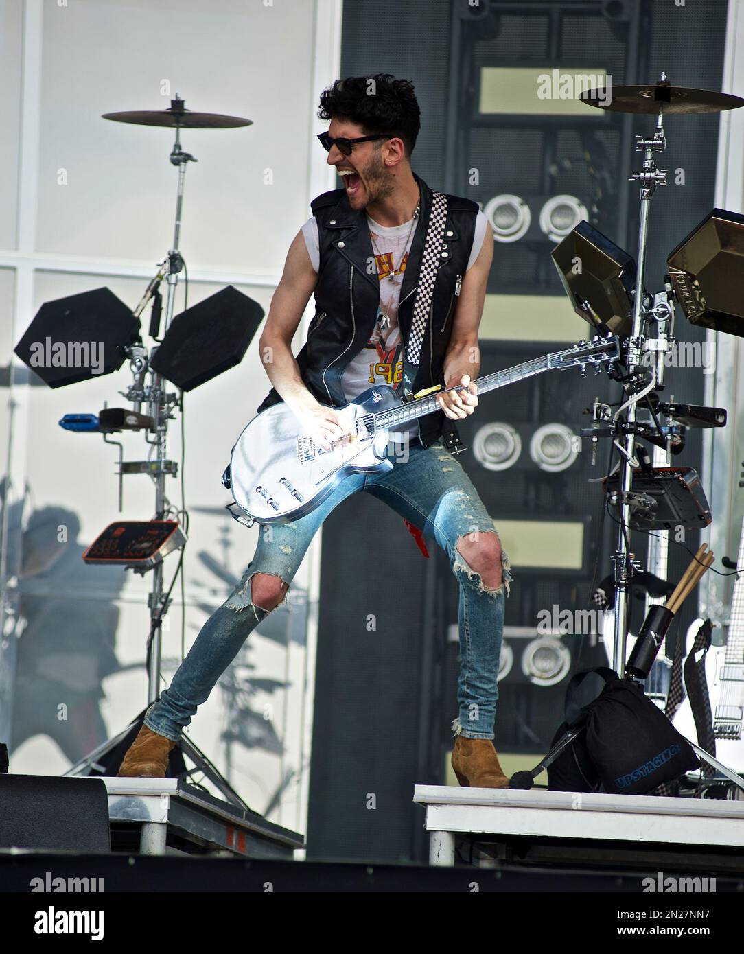 The Canadian electro-funk duo Chromeo performs at The Governors Ball ...