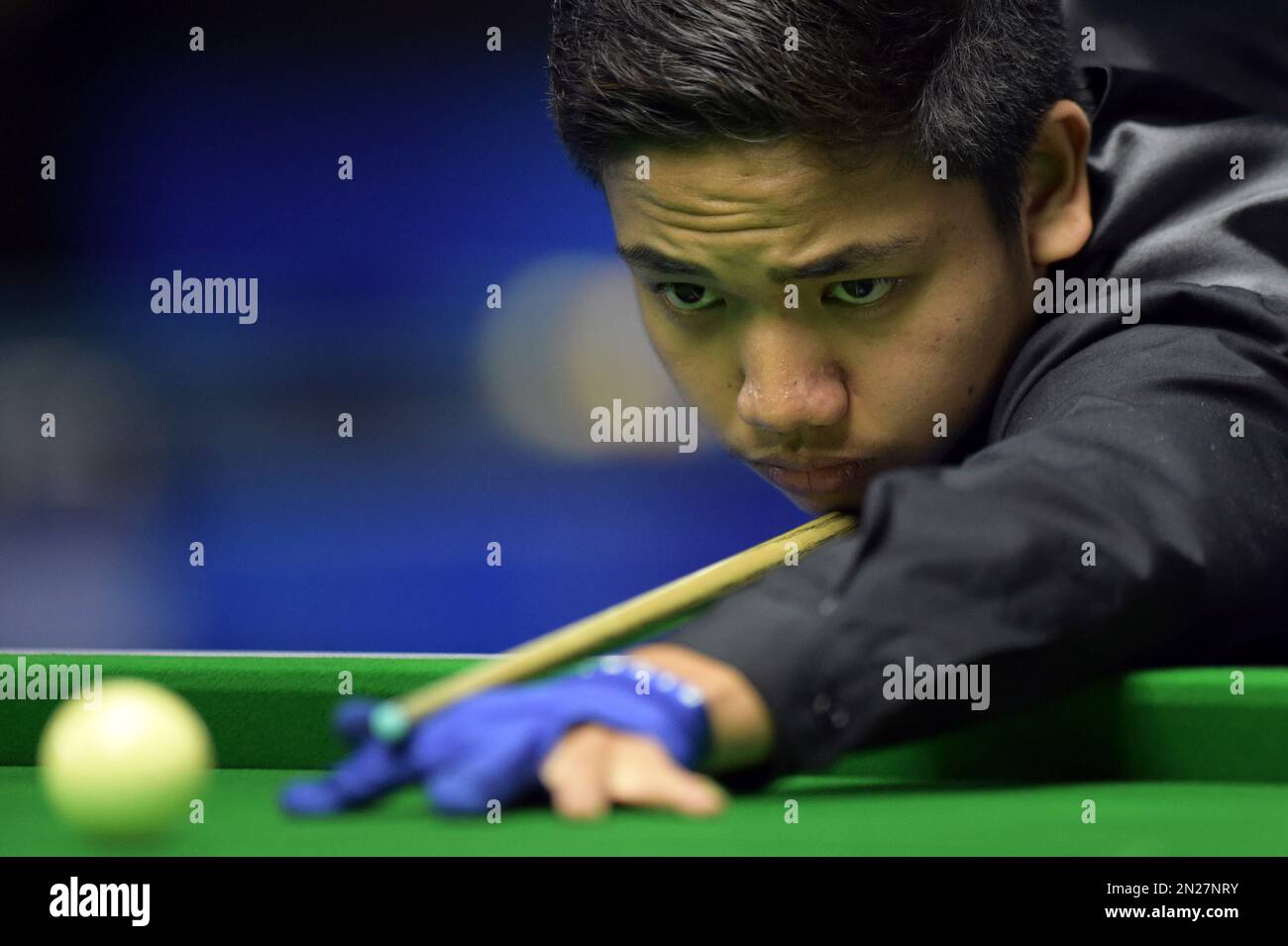 Jefrey Roda of the Philippines competes in the Billiards Pre-Quarter ...
