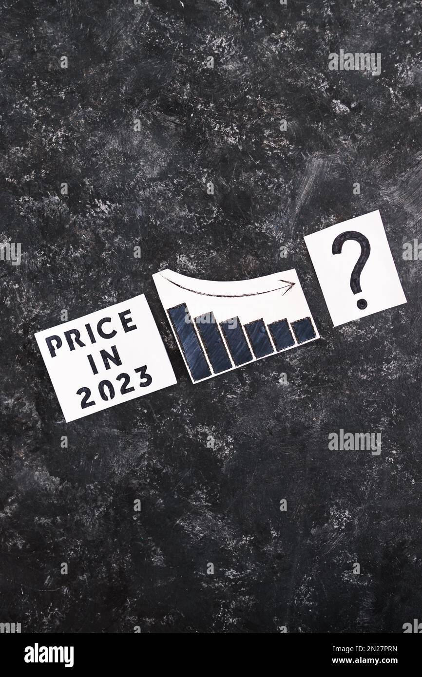 interest rates or inflation and cost of living concept, chart showing ...