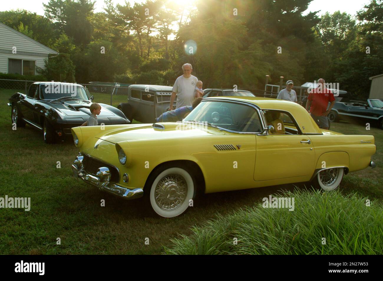 Retro/ vintage/ old/ antique car. 1955 Ford Thunderbird Stock Photo - Alamy
