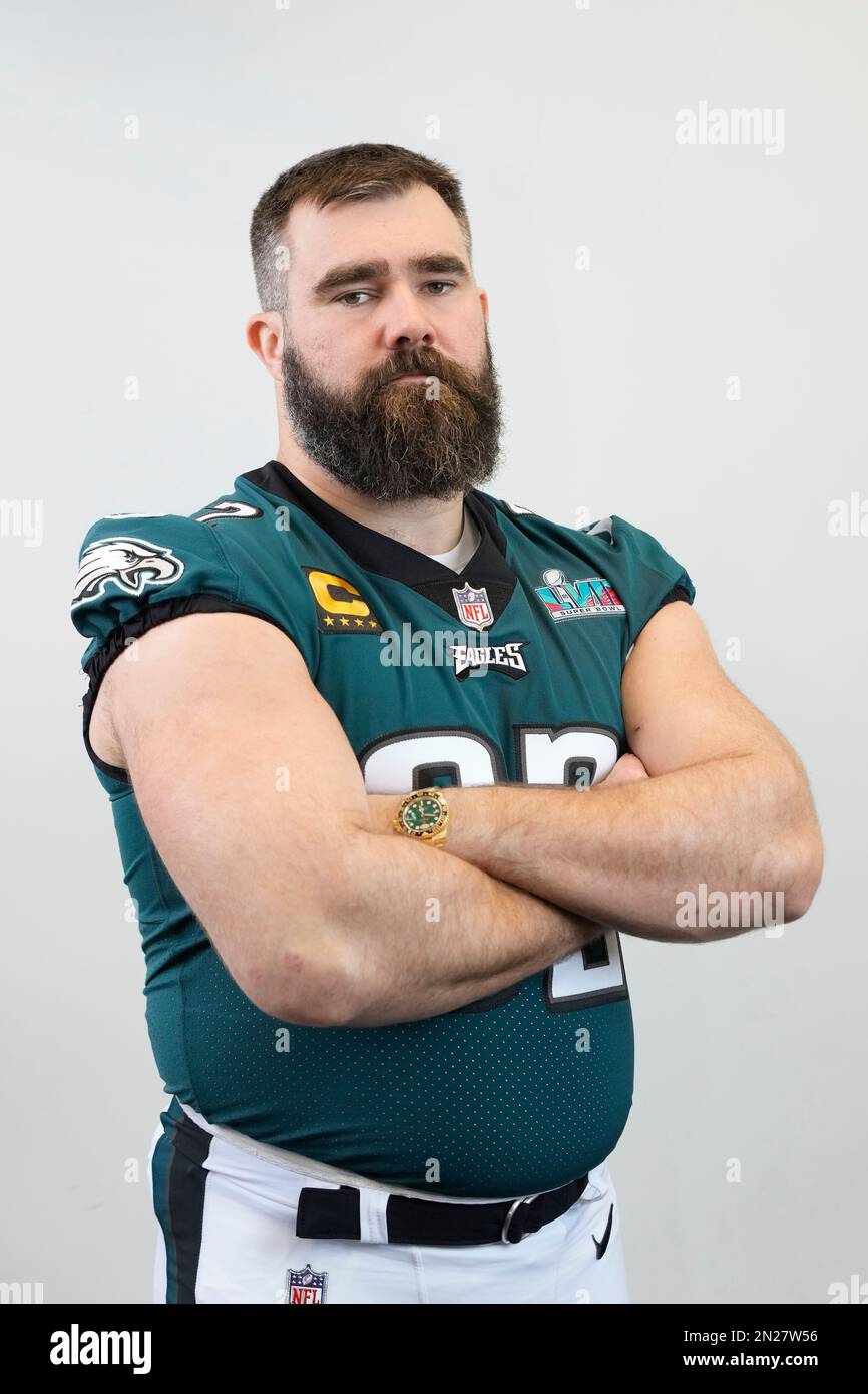 Philadelphia Eagles center Jason Kelce poses for a portrait at NFL ...