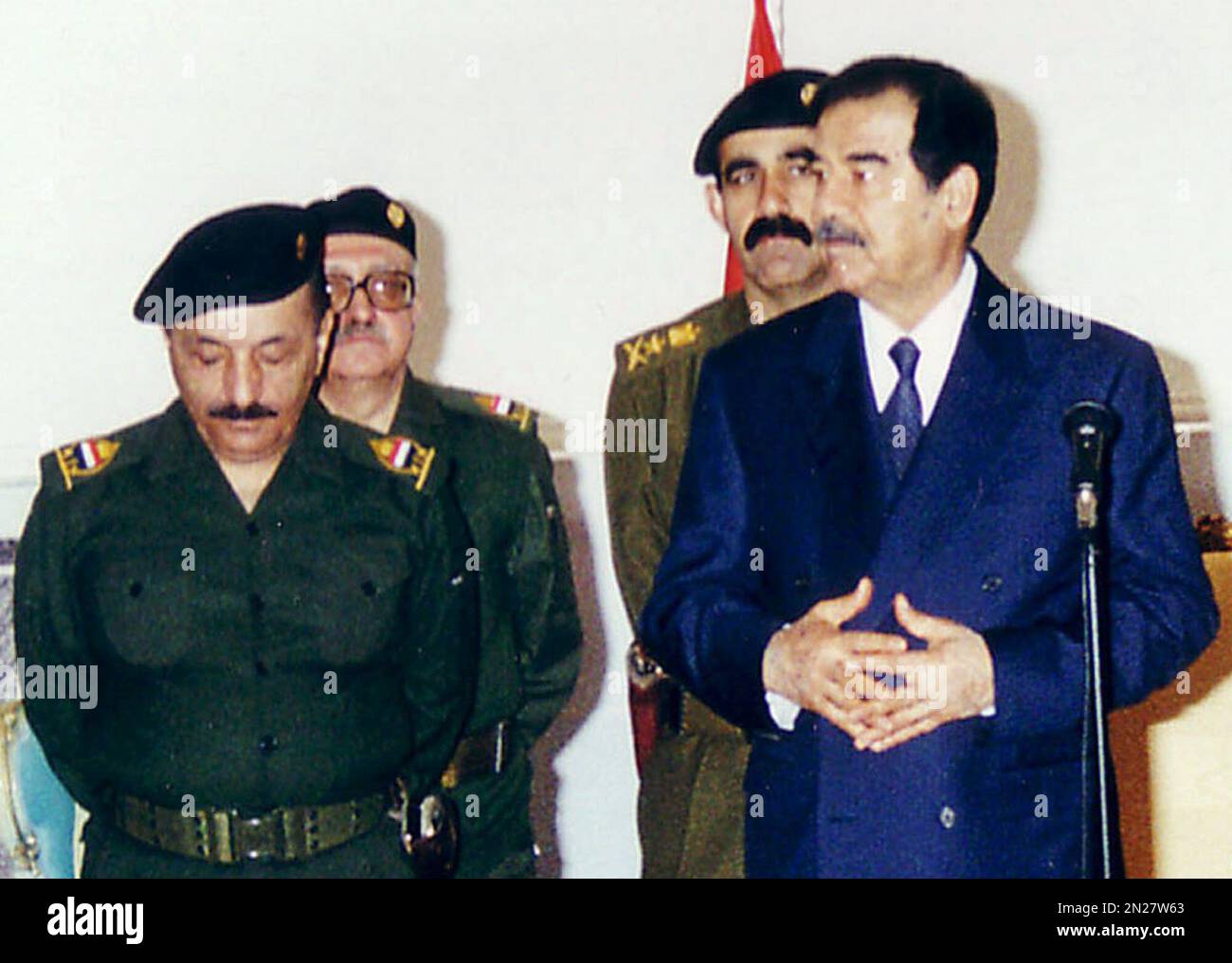 FILE - In this Tuesday, Feb. 11, 2003 file photo, Iraqi President ...