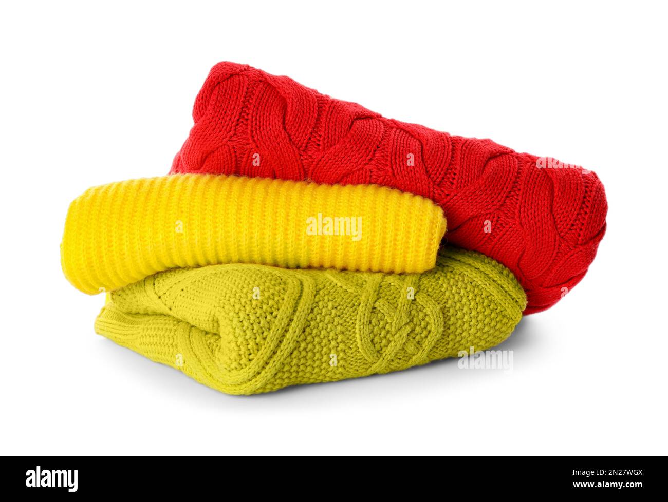 Stack stylish sweaters on Cut Out Stock Images & Pictures - Alamy