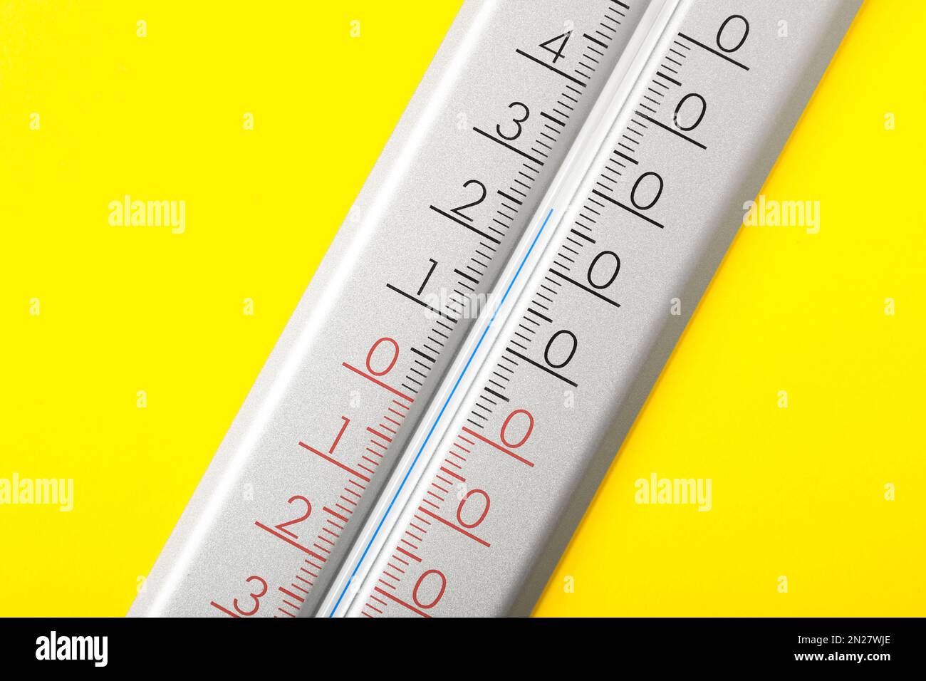 Outdoor thermometer on yellow hi-res stock photography and images - Alamy