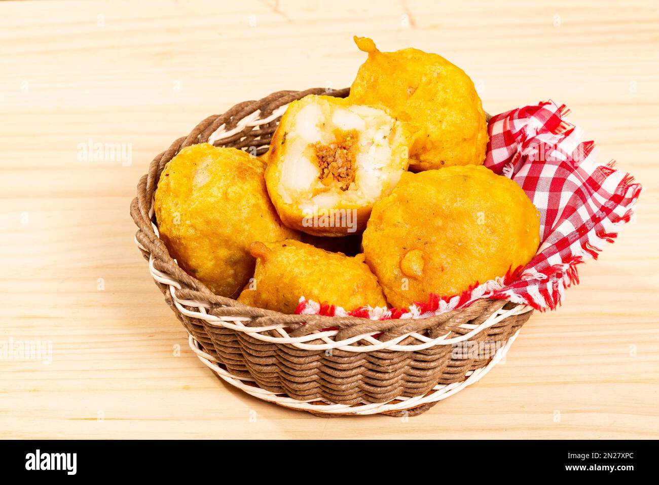 Stuffed Potato Typical Fry Of Several Latin American Countries Stock ...