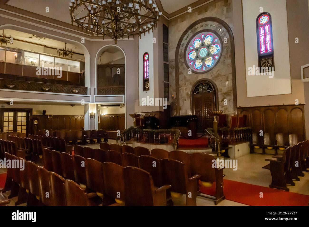 Neve Shalom Synagogue interior in the Karaköy quarter of Beyoğlu ...