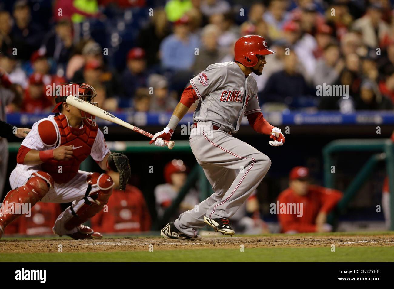 Cincinnati Reds' Billy Hamilton in action during a baseball game ...