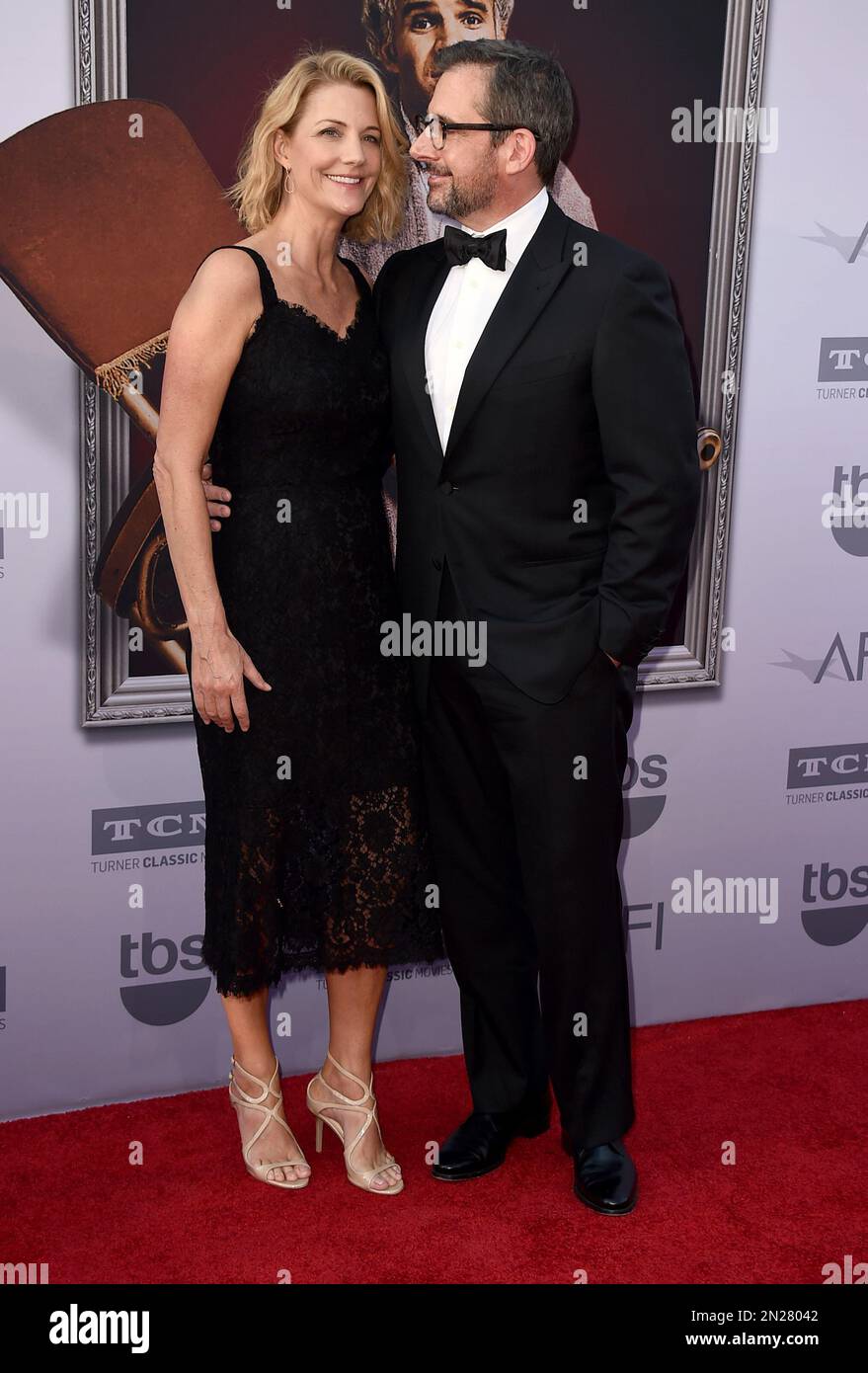 Nancy Carell left, and Steve Carell arrive at the 43rd AFI Lifetime ...