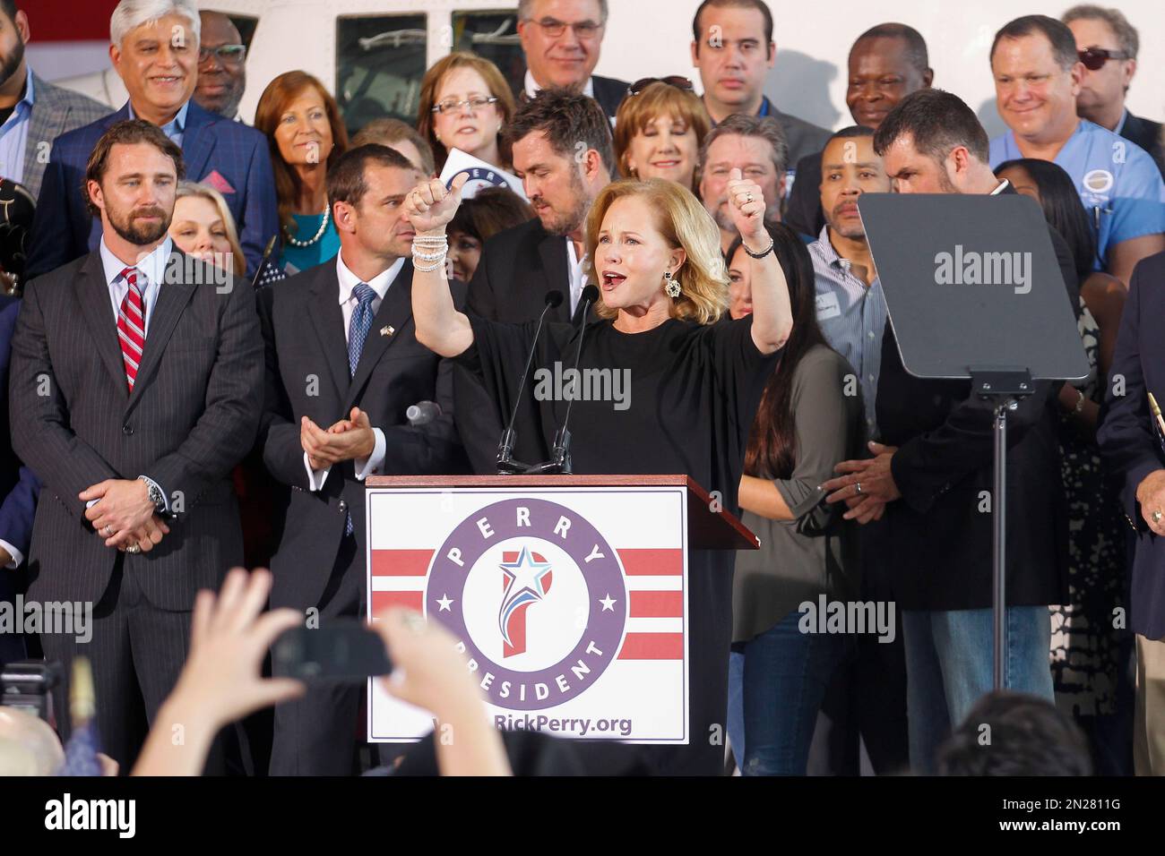 Anita Perry, wife of former Texas Gov. Rick Perry speaks to supporters ...