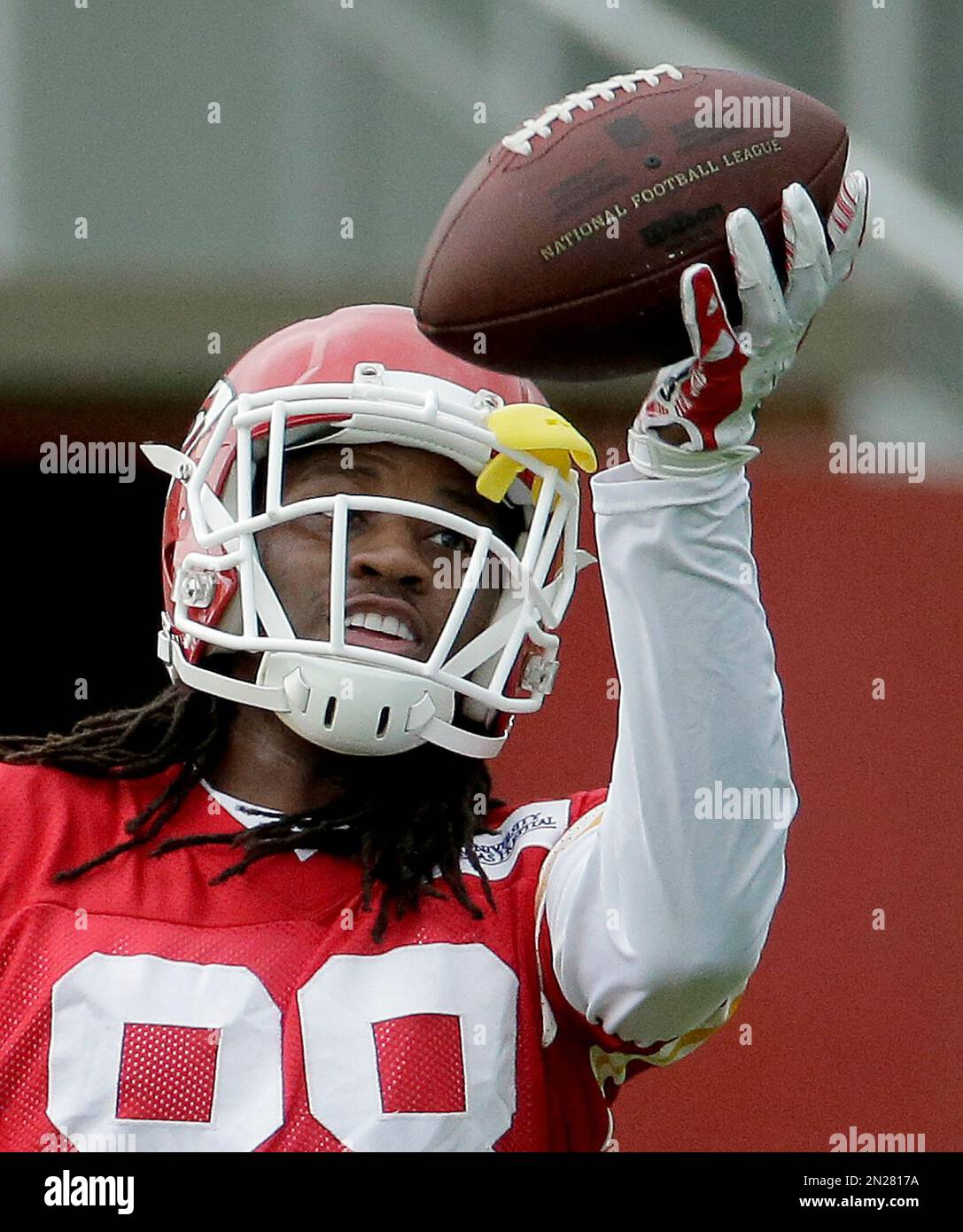 Kansas City Chiefs wide receiver Junior Hemingway participates in a ...