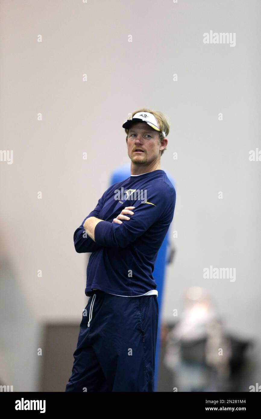 St. Louis Rams general manager Les Snead watches during an NFL football ...