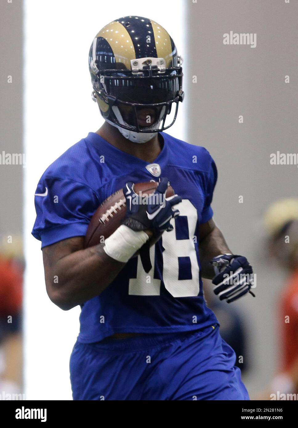 St. Louis Rams wide receiver Kenny Britt runs with the ball during an ...