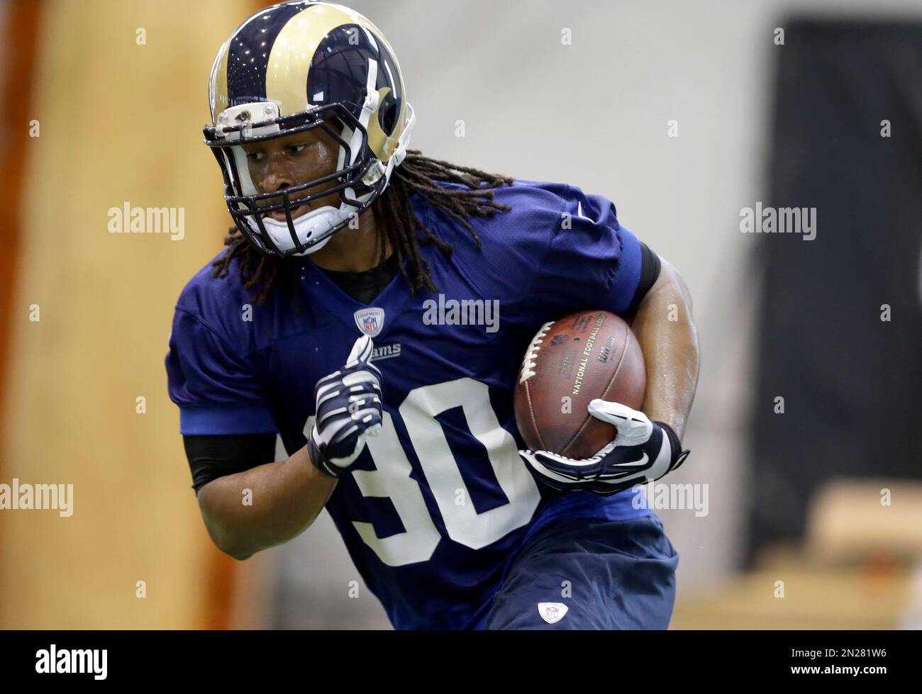 St. Louis Rams running back Todd Gurley runs with the ball during an ...