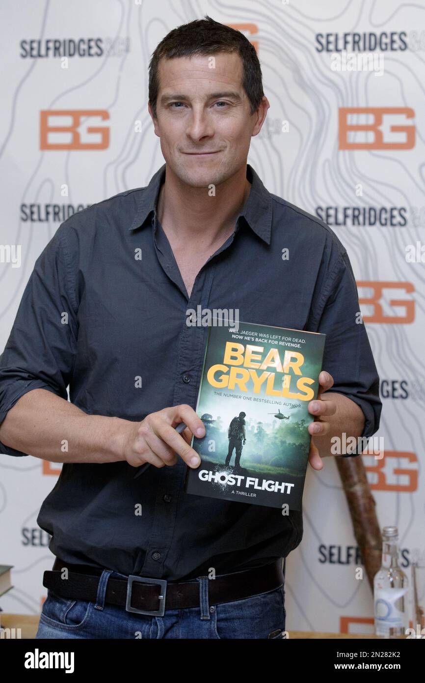 British writer and TV presenter Bear Grylls poses for photographers ...