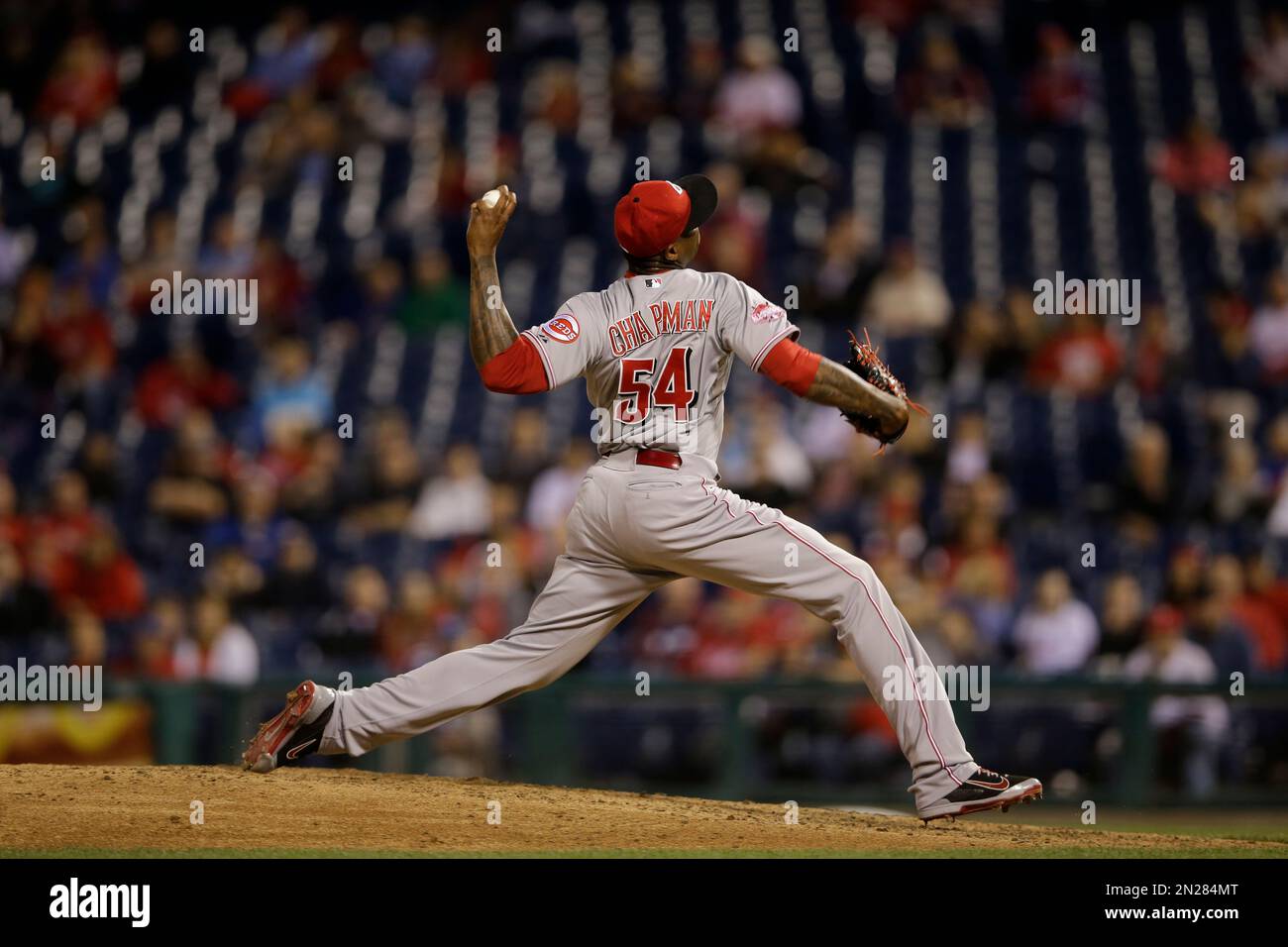 Cincinnati Reds' Aroldis Chapman in action during a baseball game ...