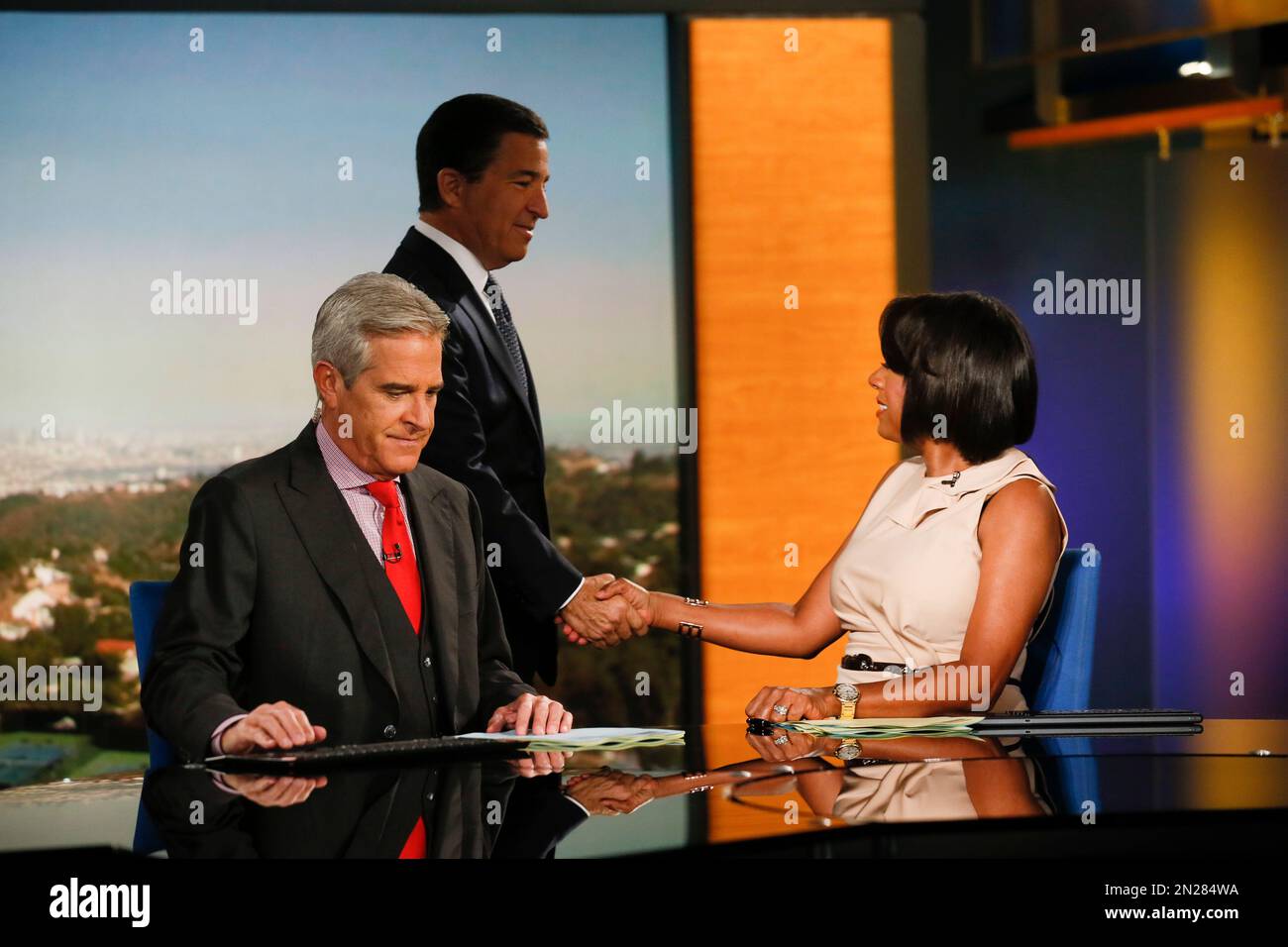 Television Academy Chairman and CEO Bruce Rosenblum, center, surprises ...