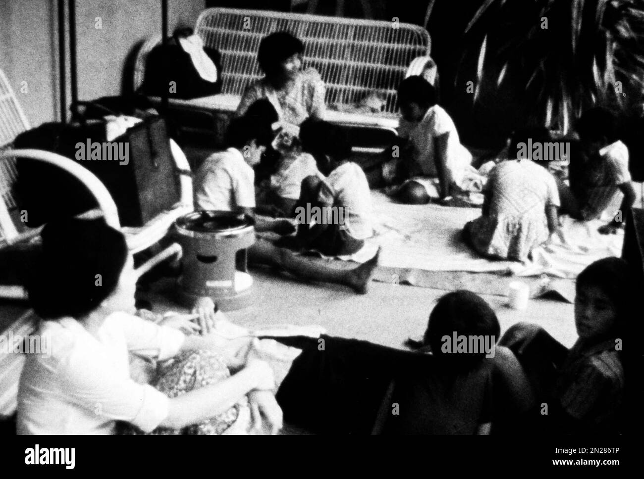 This is the scene at the French embassy at Phnom Penh after the ...