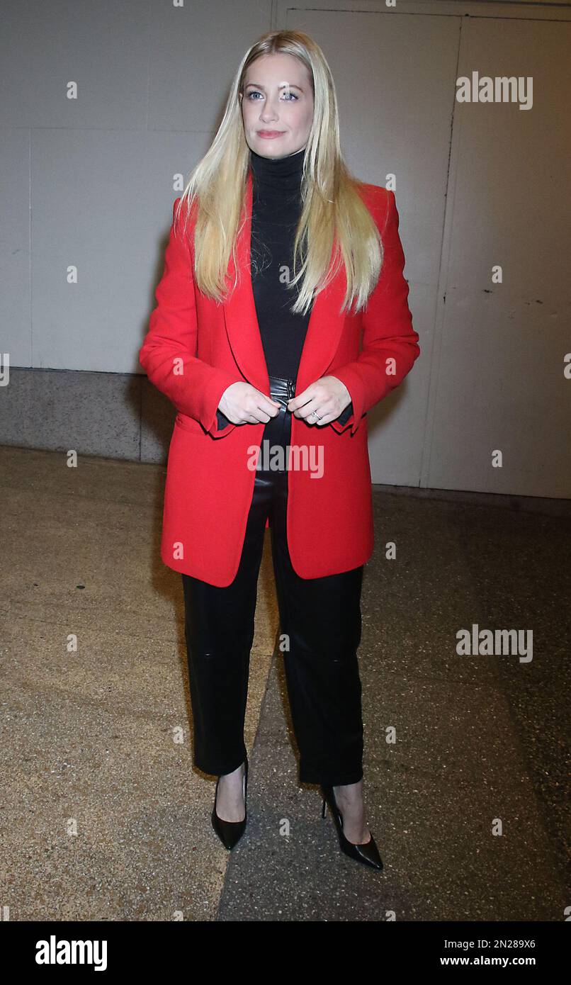 Beth Behrs in a bright red blazer at ‘CBS Morning’ in New York City ...