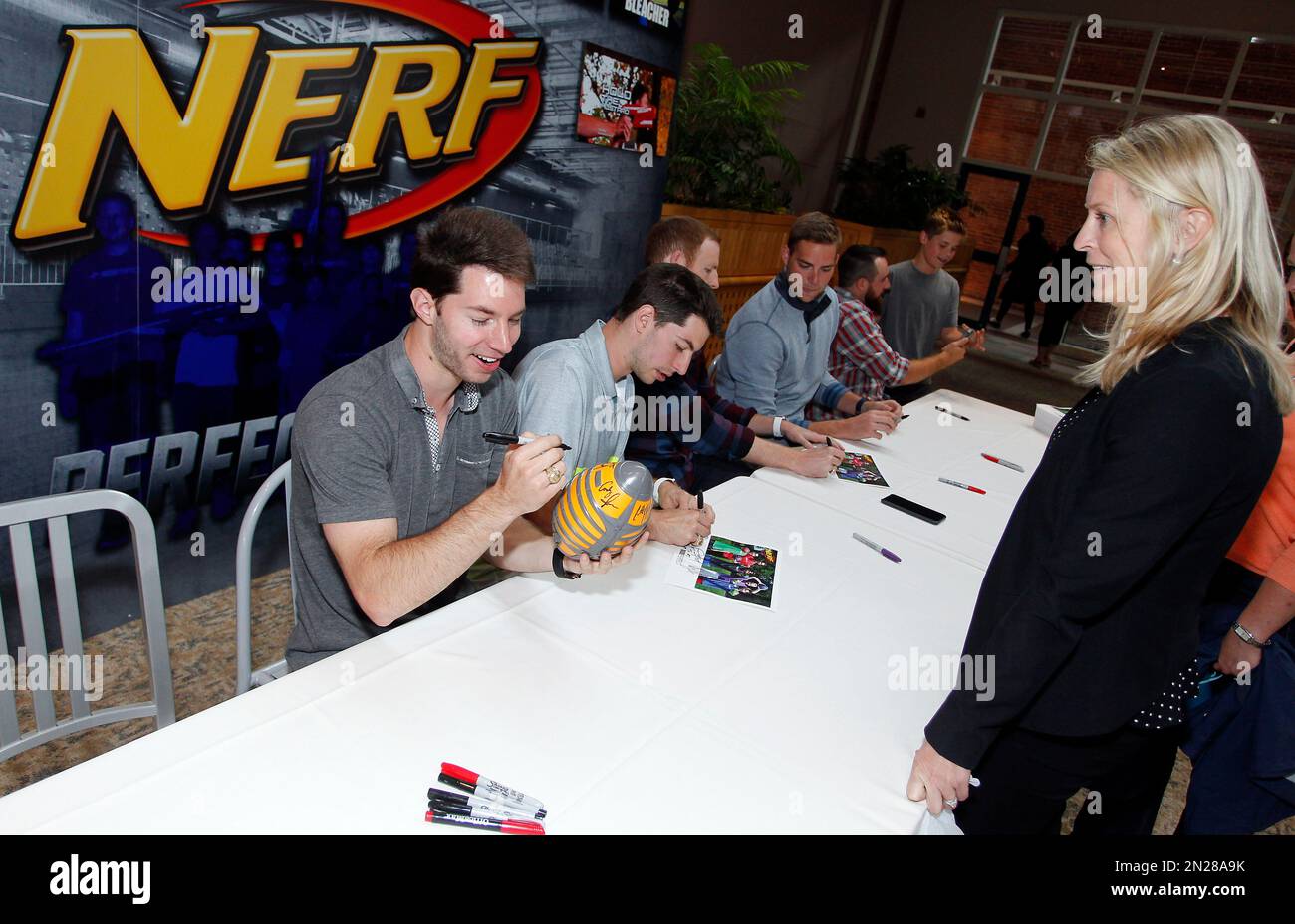 Trick shot YouTube stars Dude Perfect members from left, Cory Cotton ...