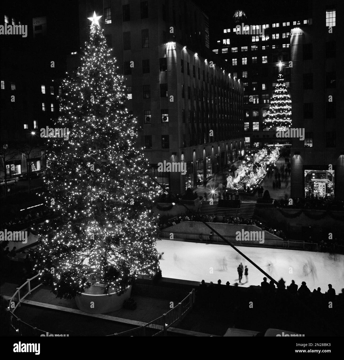 The Christmas tree at Rockefeller Center in New York is pictured ...