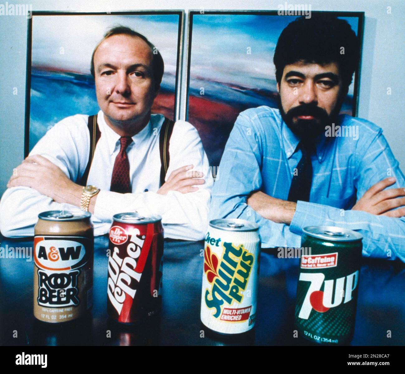 Thomas O. Hicks, left, and Robert B. Haas pose in their Dallas office ...