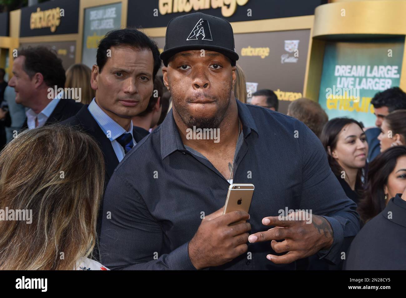 Terrell Suggs arrives at the LA Premiere Of "Entourage" at the Regency ...