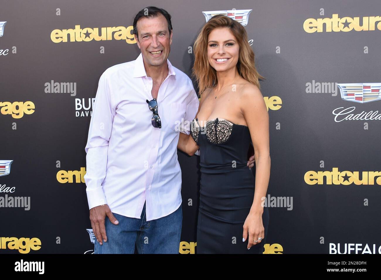 Johnny Alves, left and Maria Menounos arrive at the LA Premiere Of ...