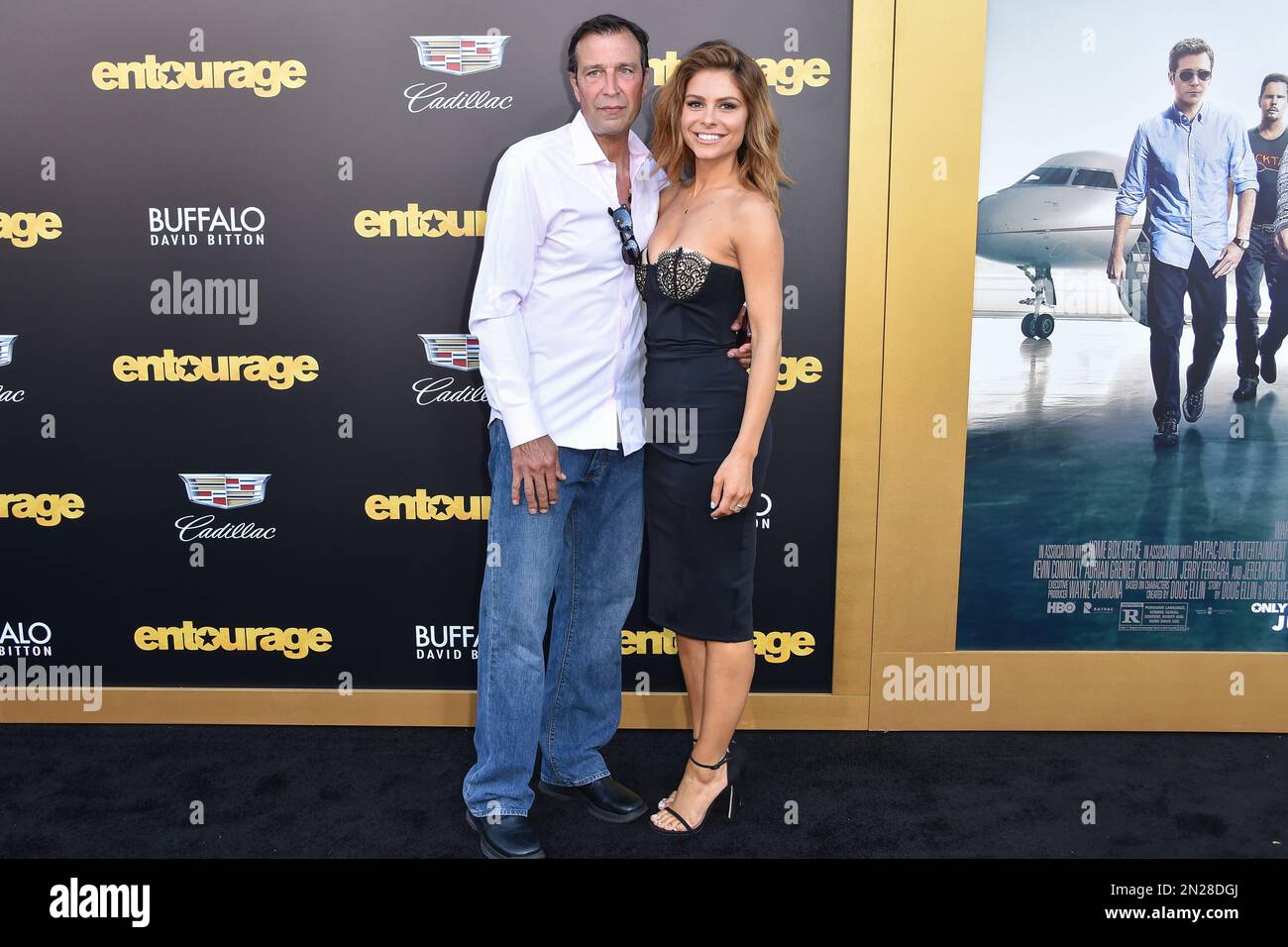 Johnny Alves, left and Maria Menounos arrive at the LA Premiere Of ...