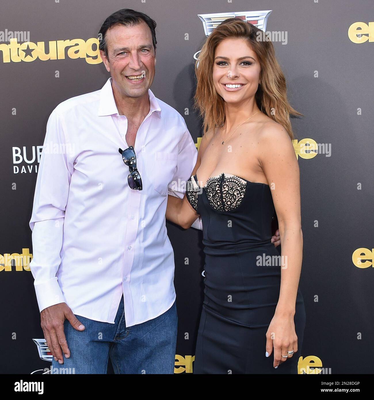 Johnny Alves, left and Maria Menounos arrive at the LA Premiere Of ...