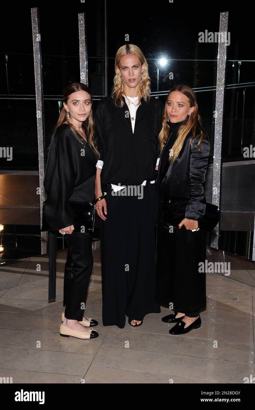 From left, Ashley Olsen, Aymeline Valade and Mary-Kate attend the 2015 ...