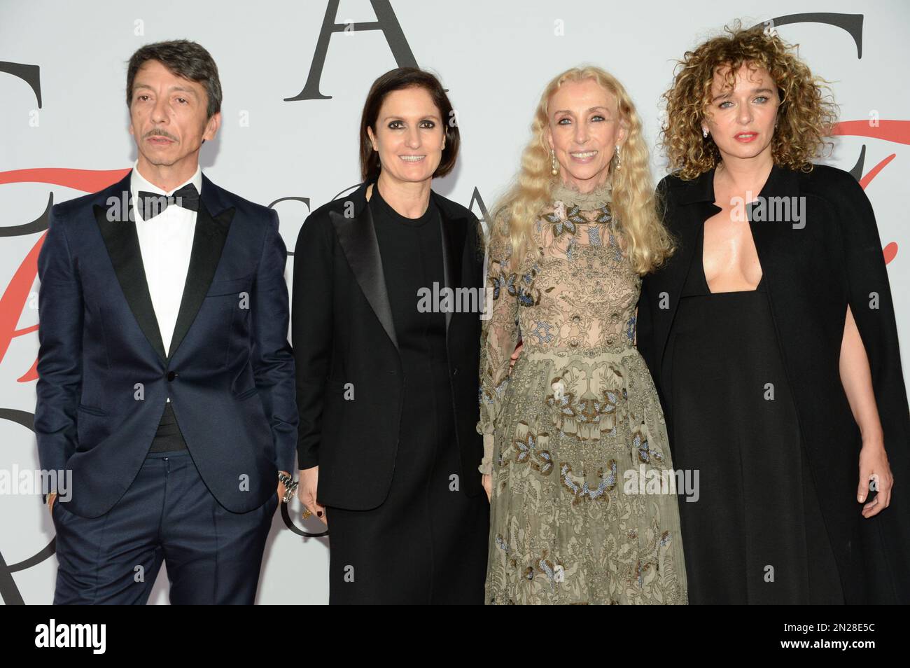 Pierpaolo Piccioli, left, Maria Grazia Chiuri, Franca Sozzani and ...