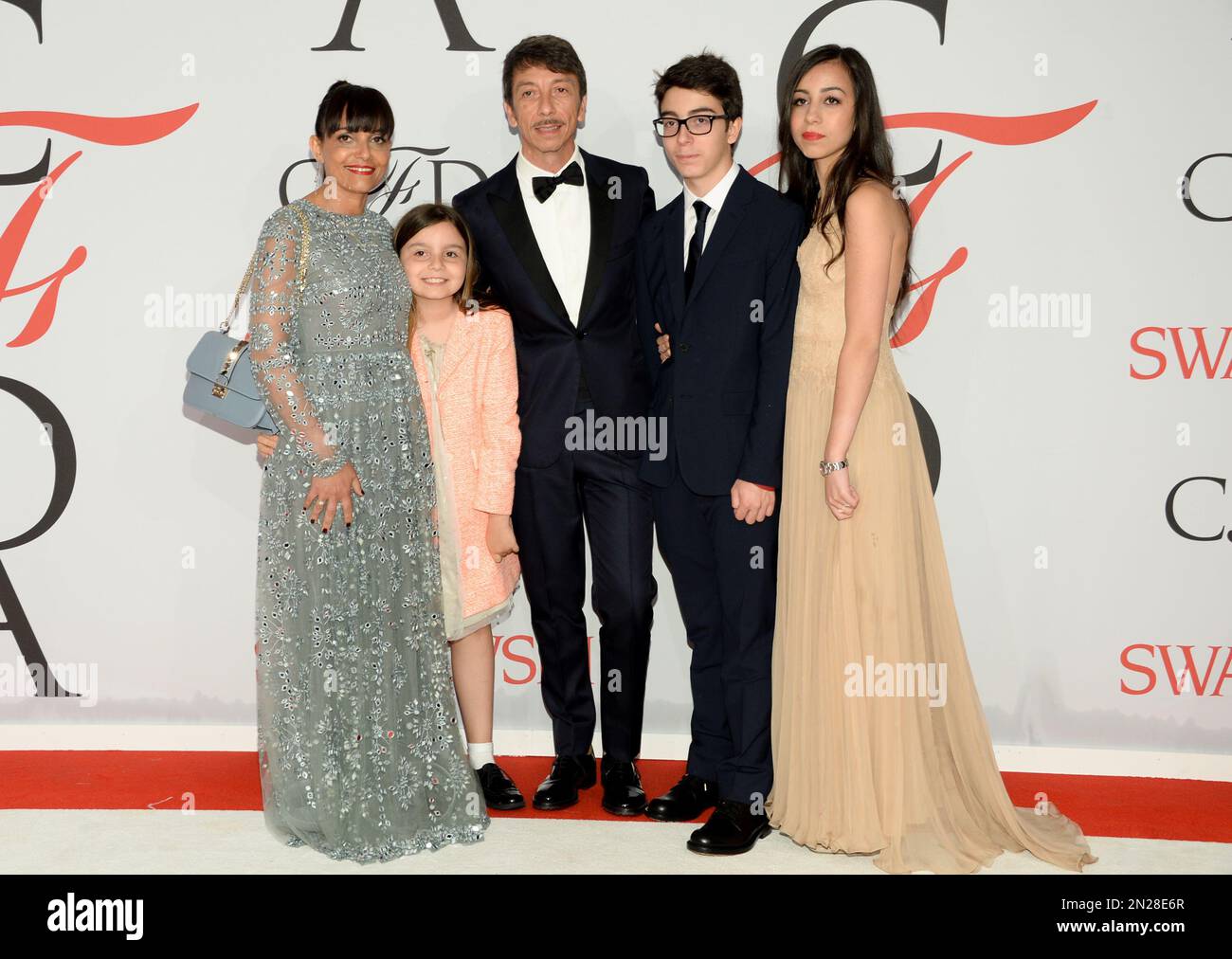 Designer Pier Paolo Piccioli and family arrive at the 2015 CFDA Fashion ...